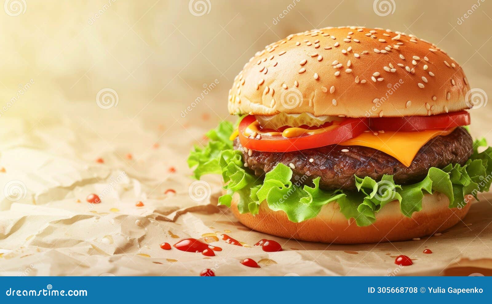 Beautiful Background for Beef Burger Advertising Stock Photo - Image of ...