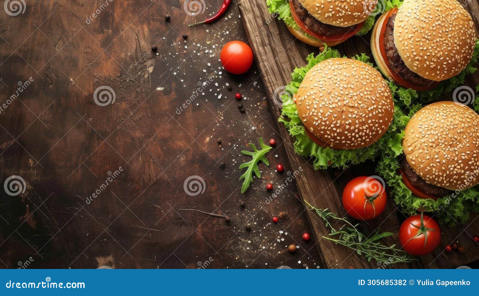 Beautiful Background for Beef Burger Advertising Stock Photo - Image of ...