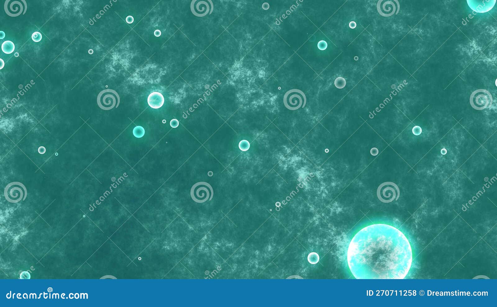 3d Animation of Moving and Floating Bubbles on a Turquoise Background ...