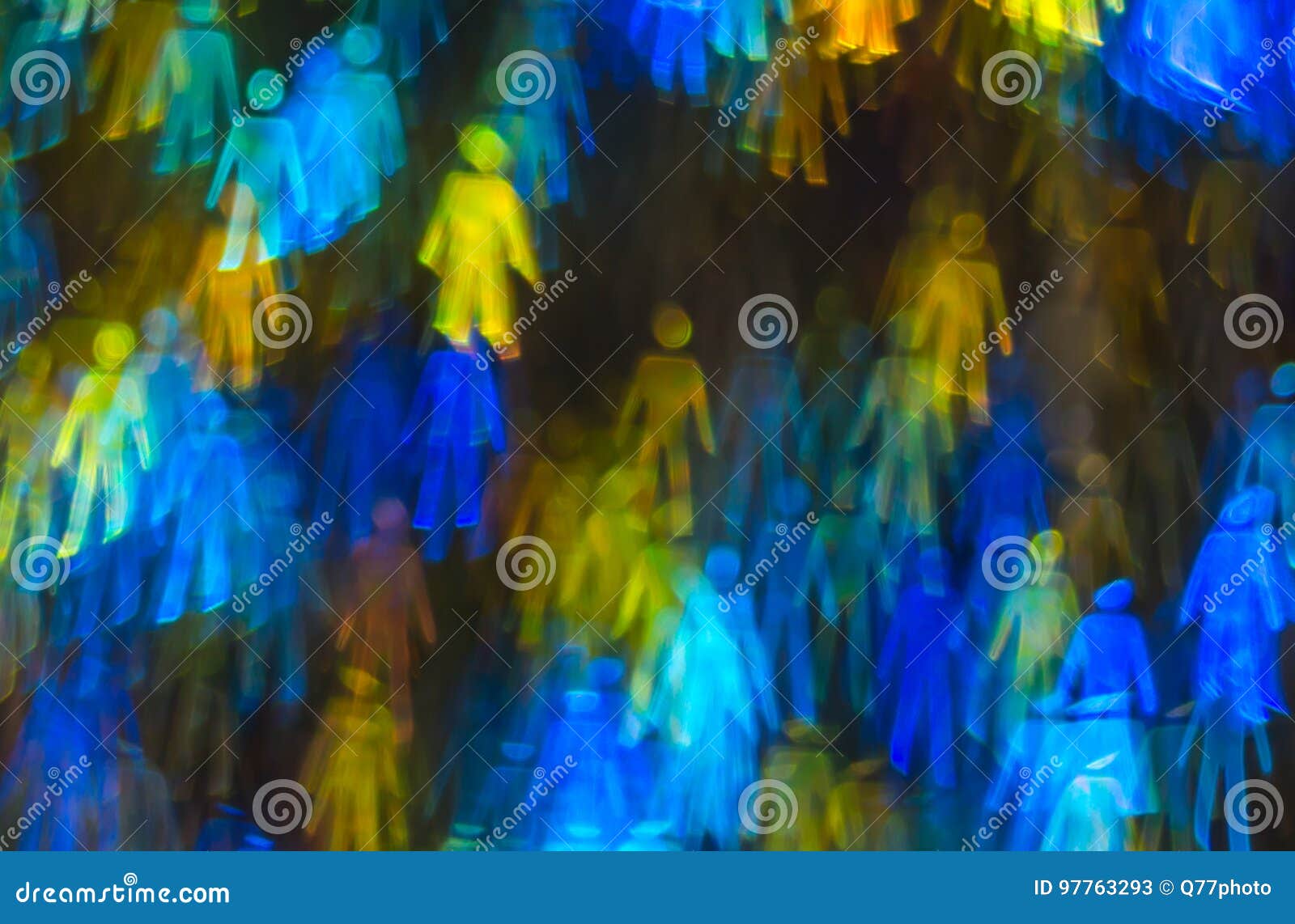 Beautiful Background with Different Colored Man, Abstract Background ...