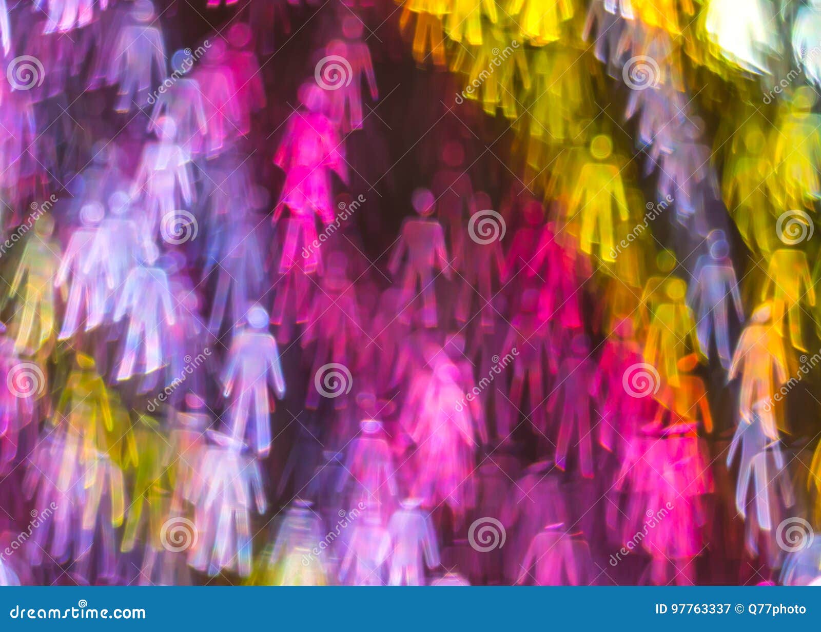 Beautiful Background with Different Colored Man, Abstract Background ...