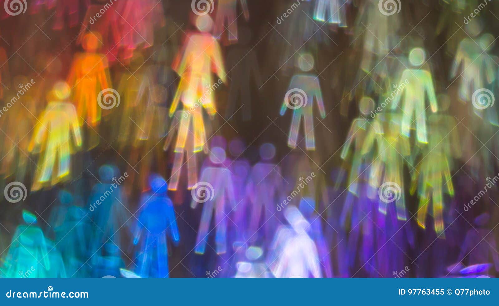 Beautiful Background with Different Colored Man, Abstract Background ...