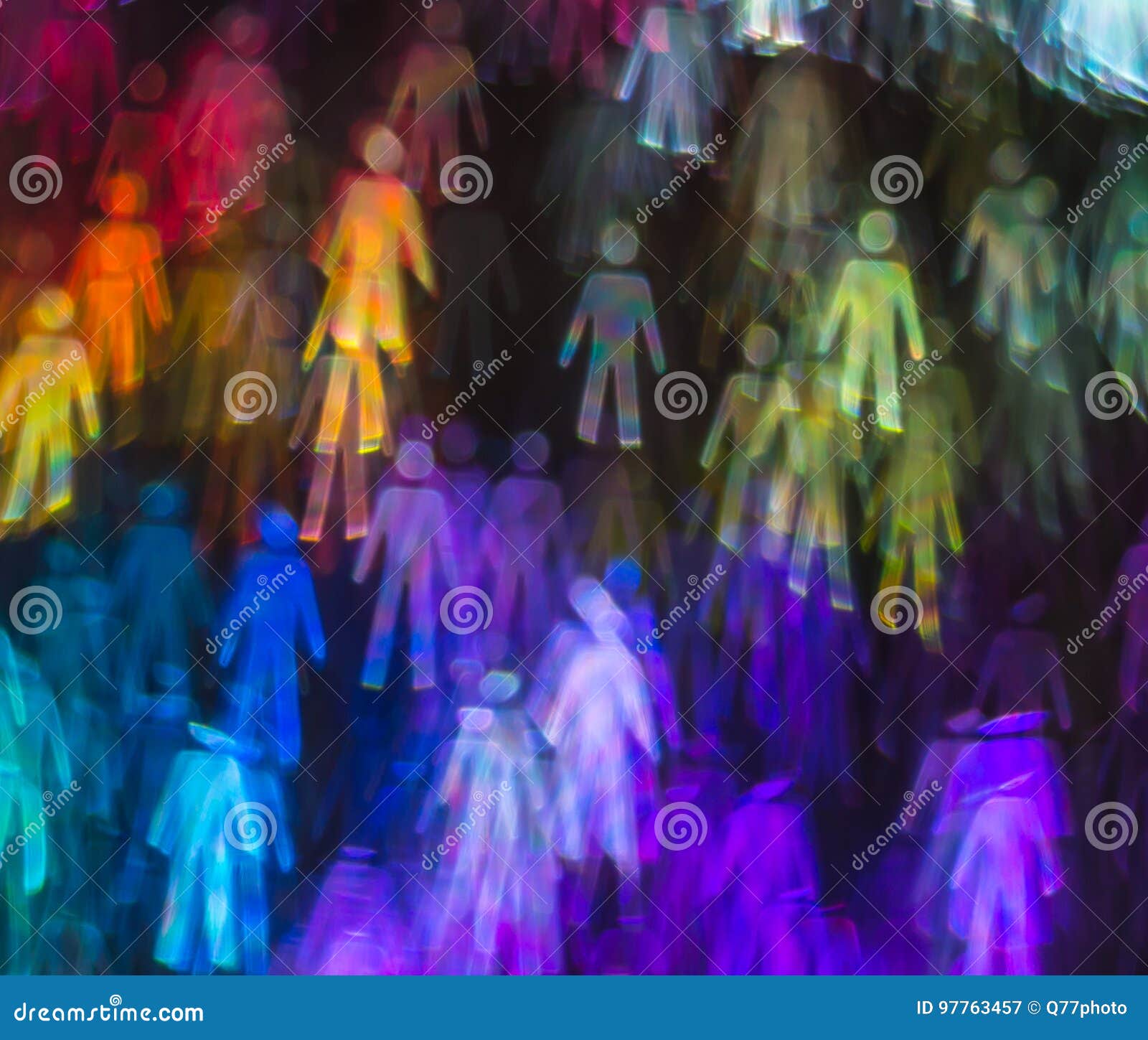Beautiful Background with Different Colored Man, Abstract Background ...