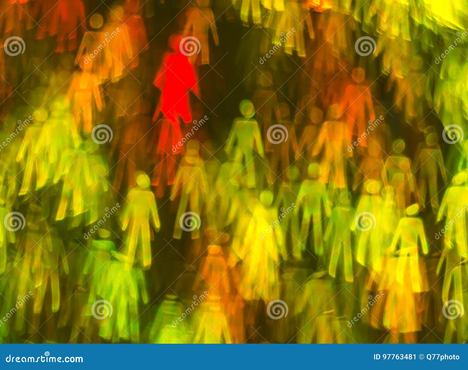 Beautiful Background with Different Colored Man, Abstract Background ...