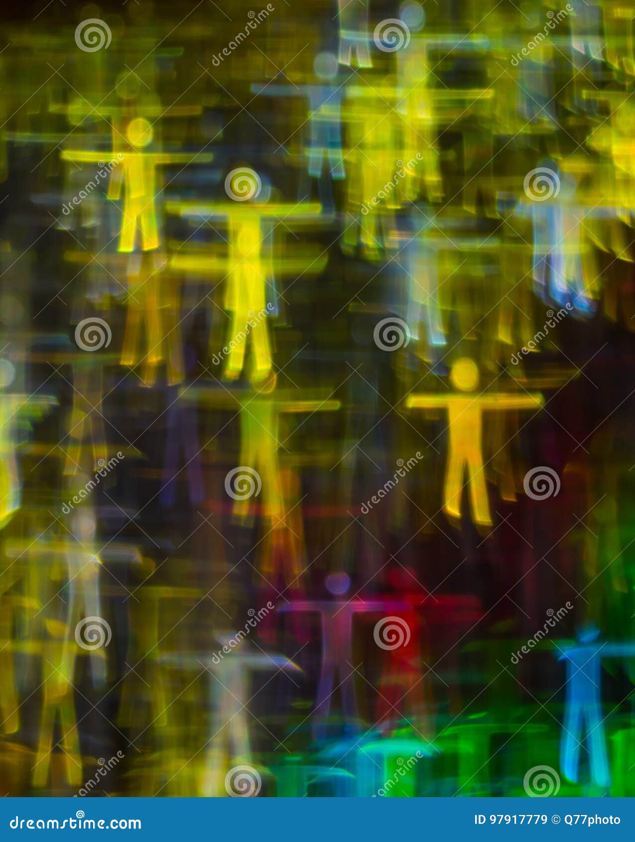 Beautiful Background with Different Colored Man, Abstract Background ...