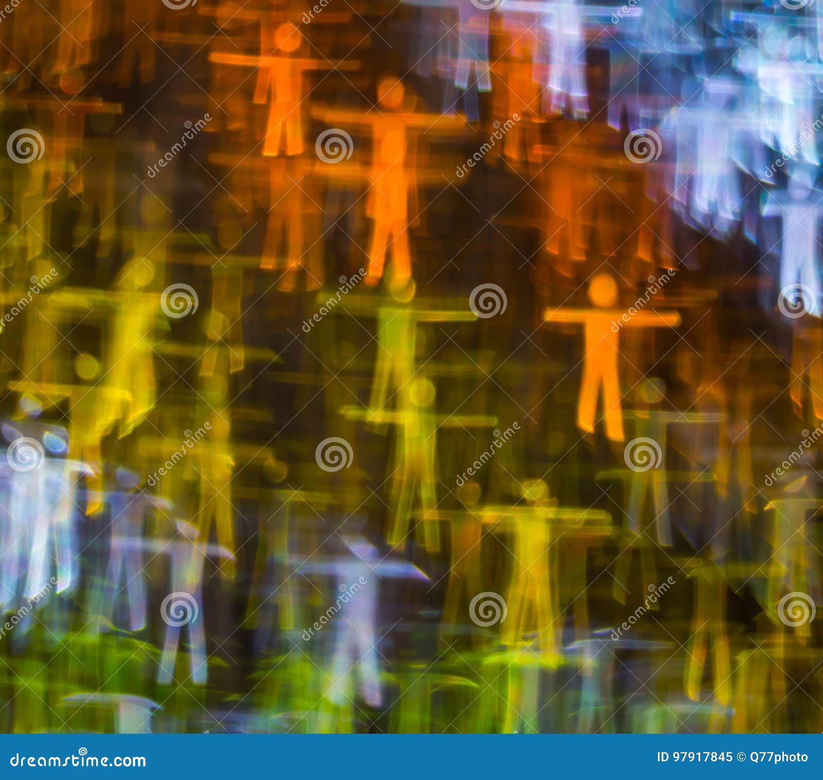 Beautiful Background with Different Colored Man, Abstract Background ...