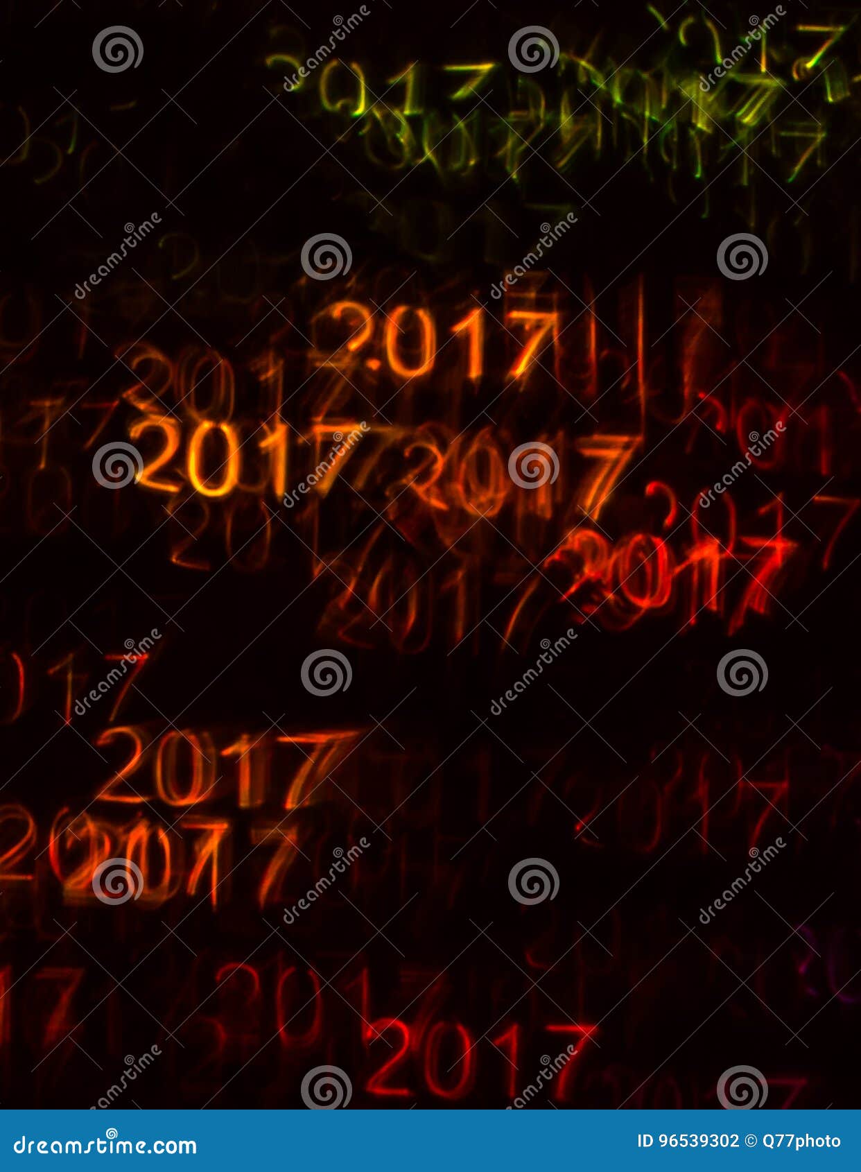Beautiful Background with Different Colored Number 2017, Abstract ...