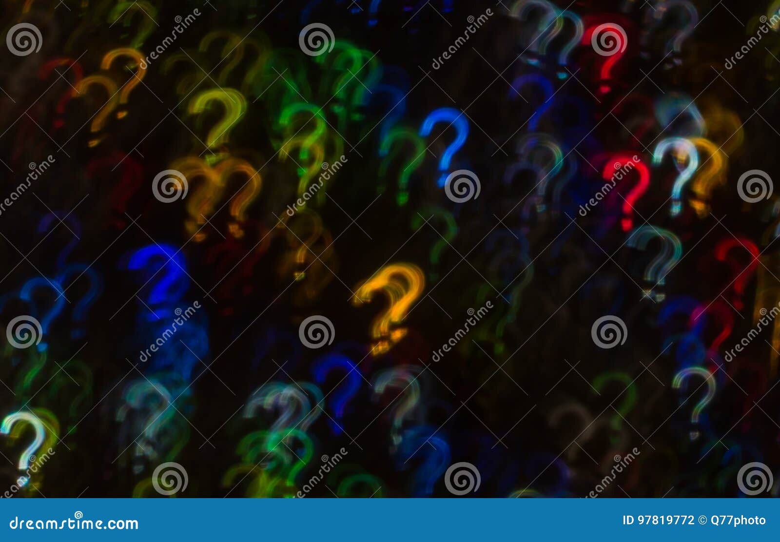 Beautiful Background With Different Colored Question Mark, Abstract ...