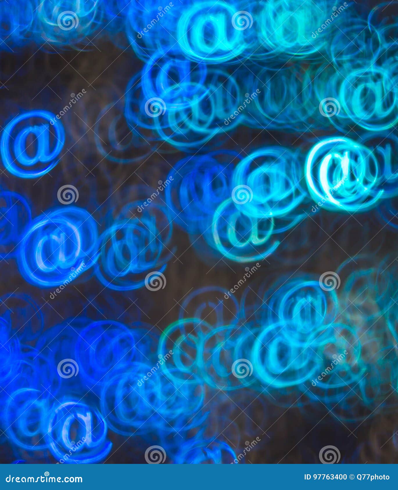 Beautiful Background with Different Colored at Sign, Abstract Ba Stock ...