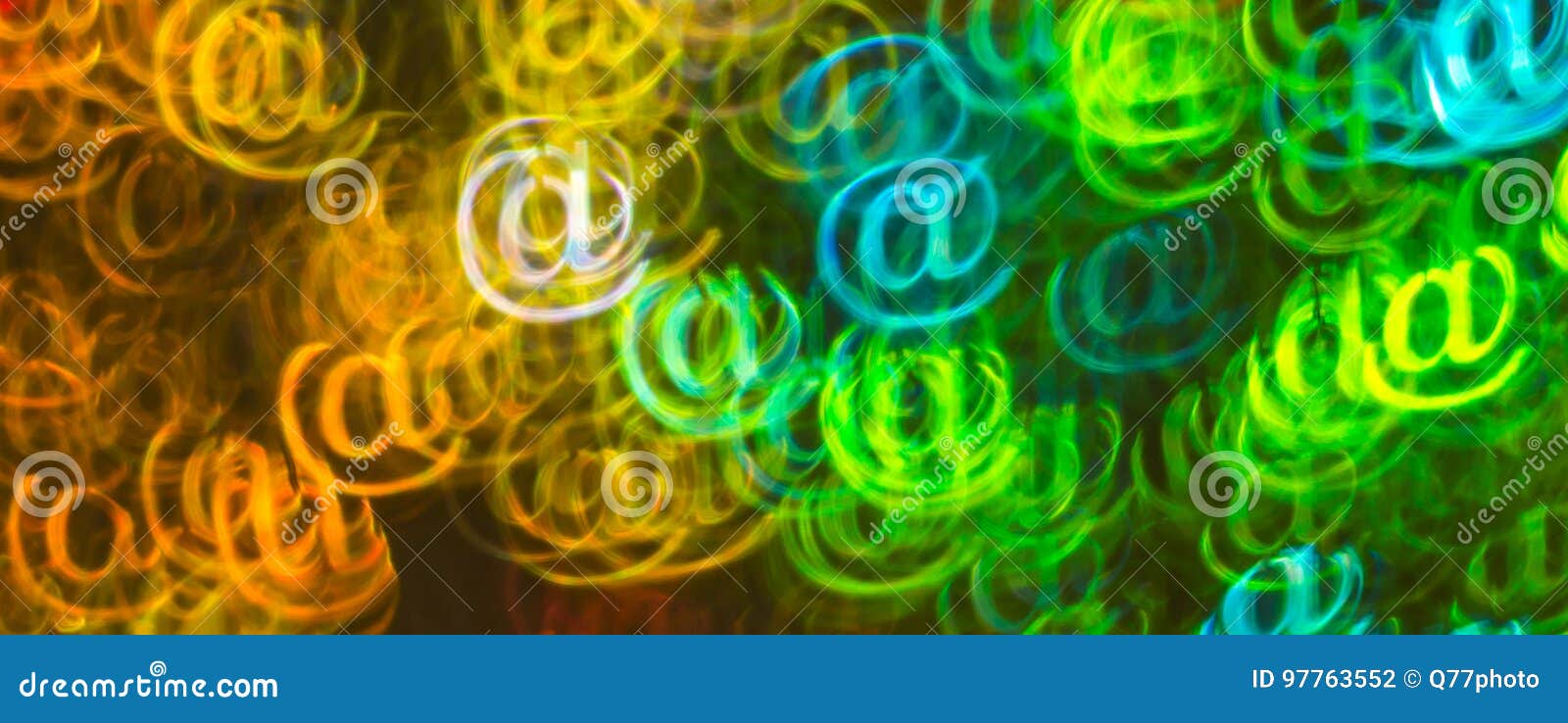 Beautiful Background with Different Colored at Sign, Abstract Ba Stock ...