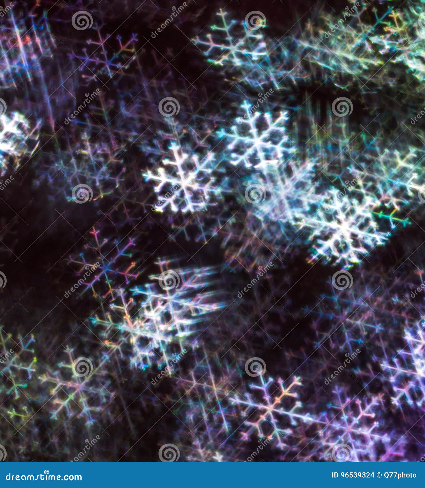 Beautiful Background with Different Colored Snowflake, Abstract Stock ...