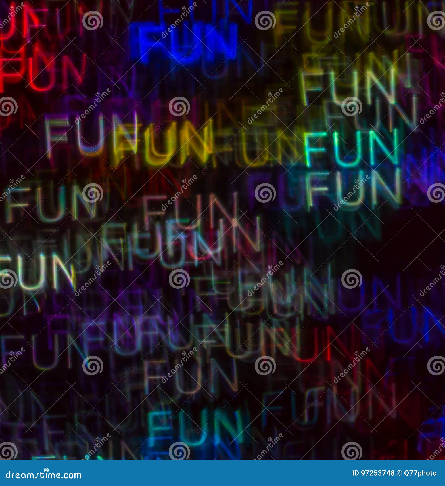 Beautiful Background with Different Colored Word Fun, Abstract B Stock ...