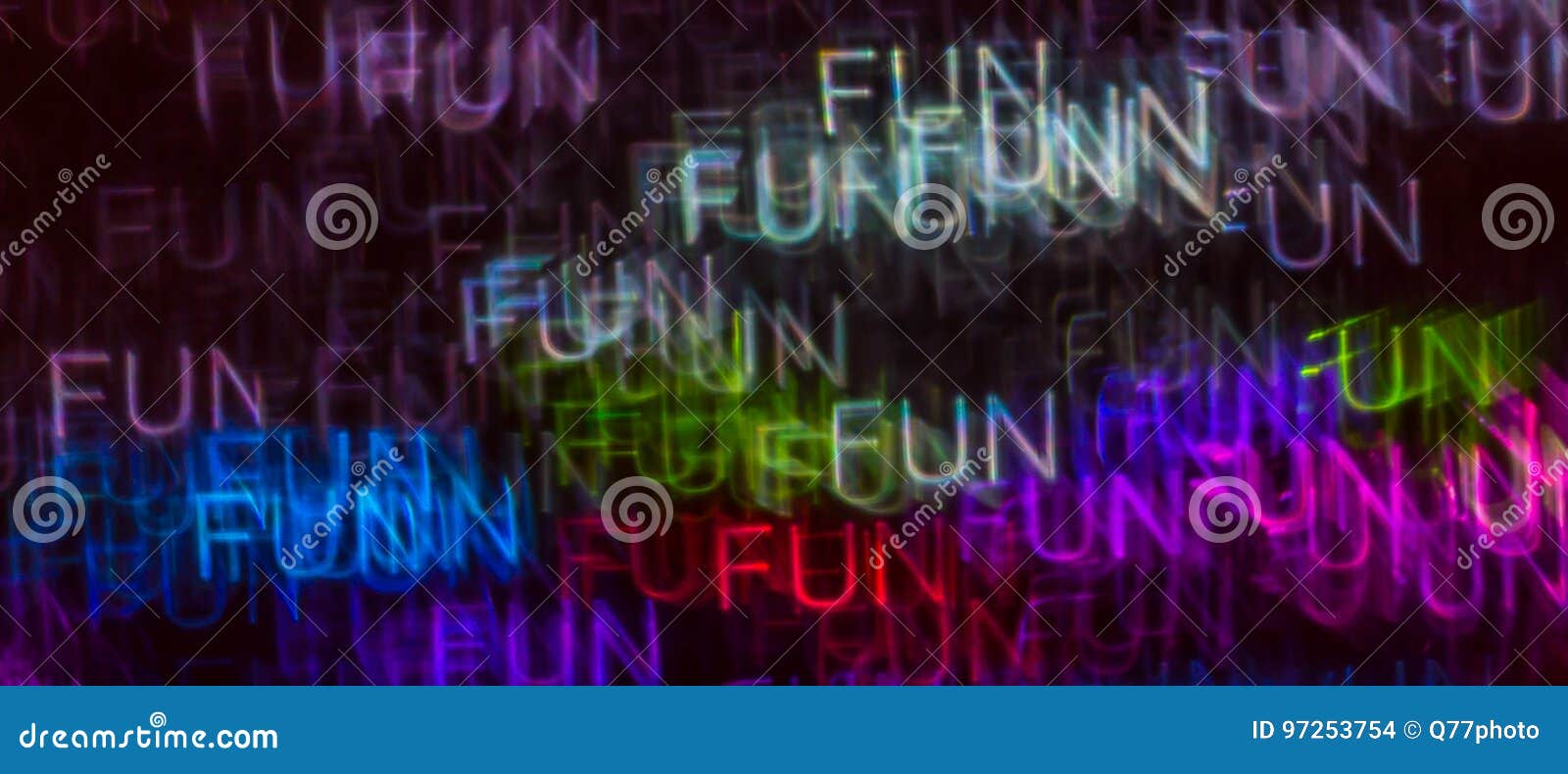 Beautiful Background with Different Colored Word Fun, Abstract B Stock ...