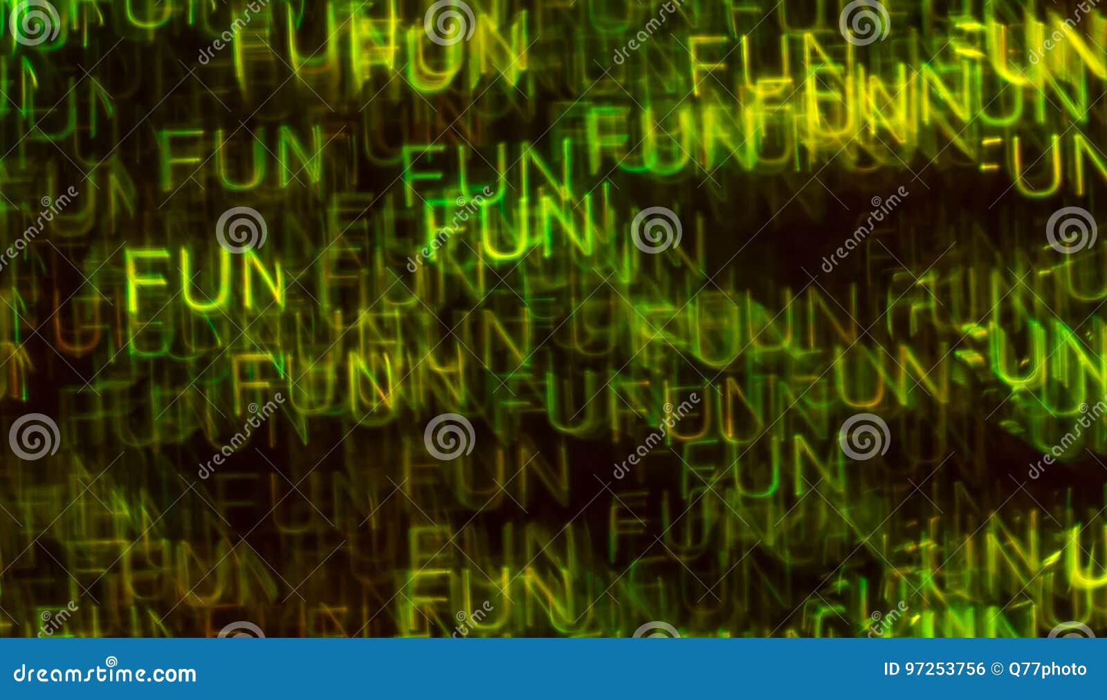Beautiful Background with Different Colored Word Fun, Abstract B Stock ...