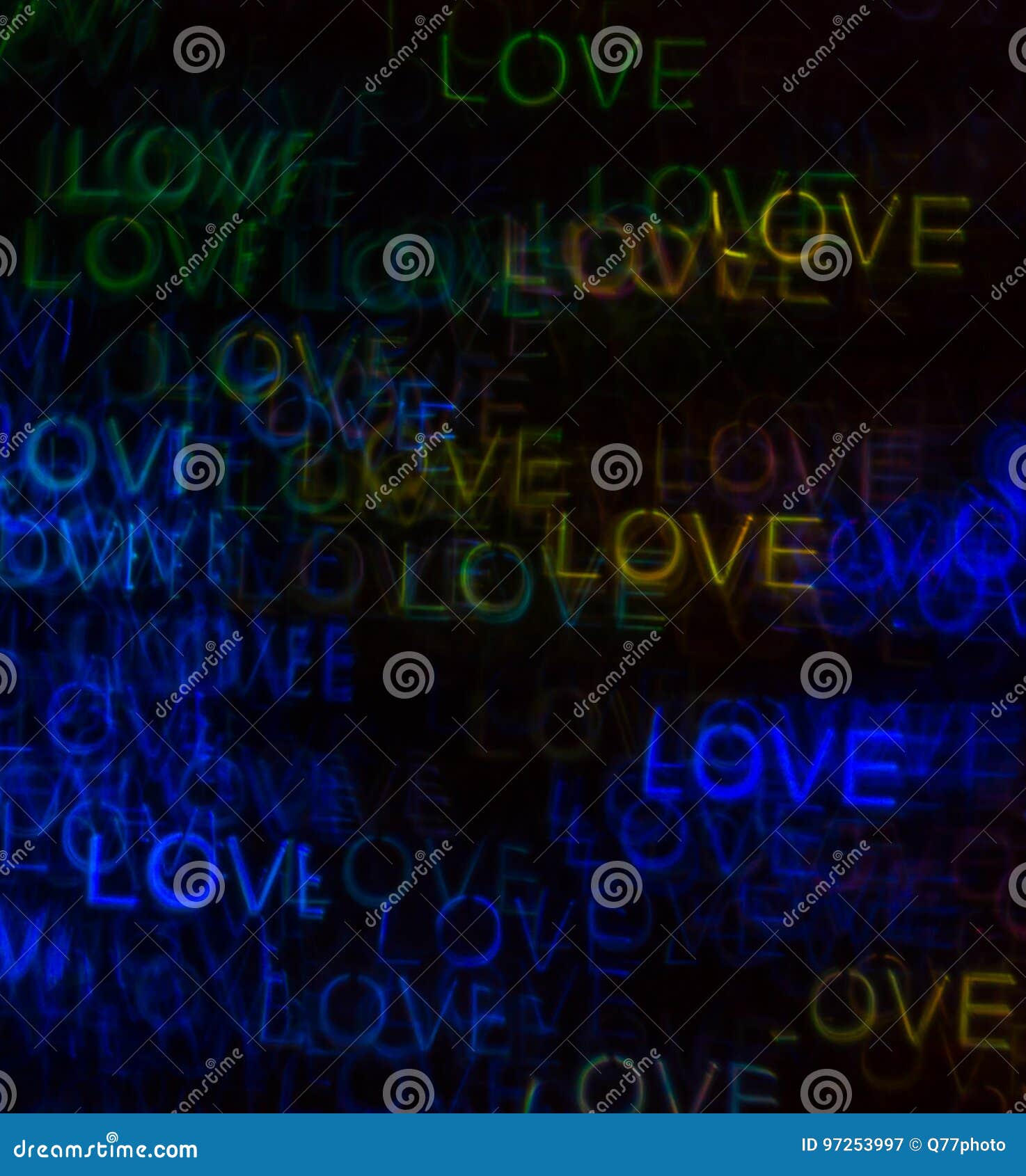 Beautiful Background with Different Colored Word Love , Abstract Stock ...