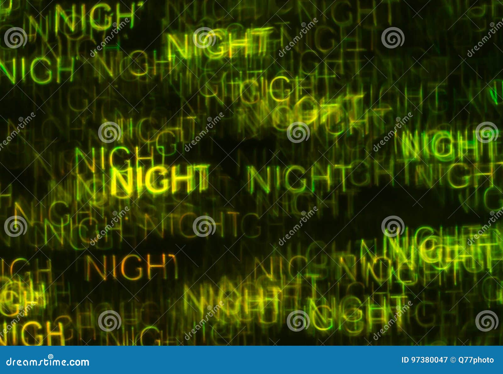 Beautiful Background with Different Colored Word Night, Abstract Stock ...