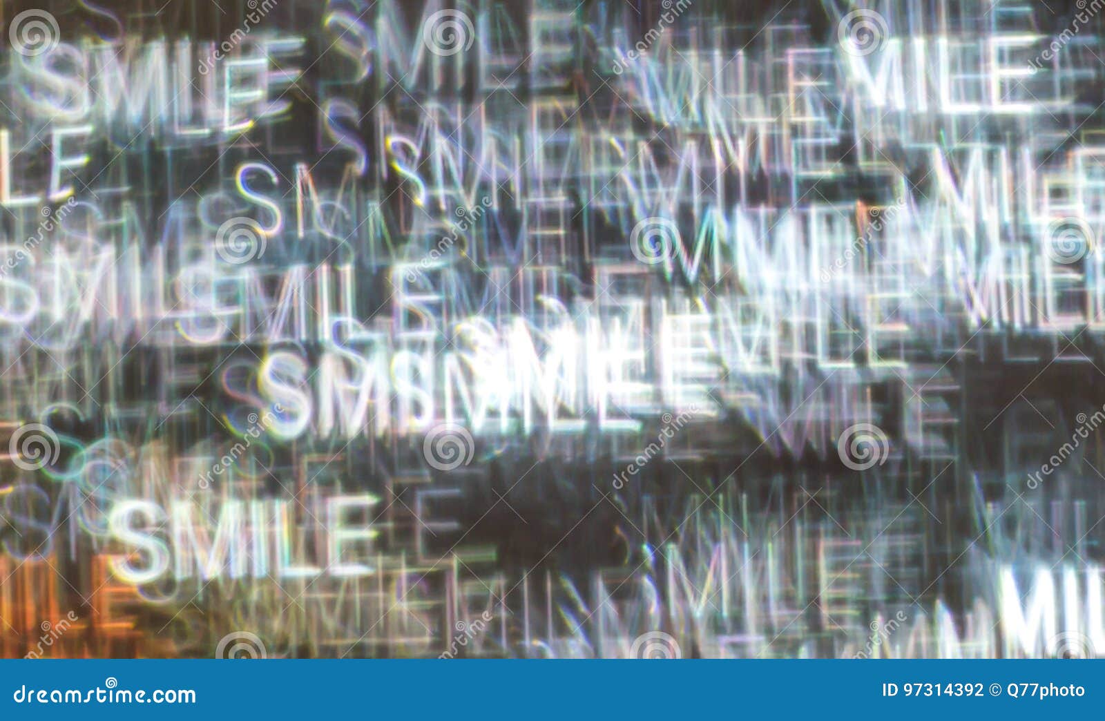 Beautiful Background with Different Colored Word Smile, Abstract Stock ...