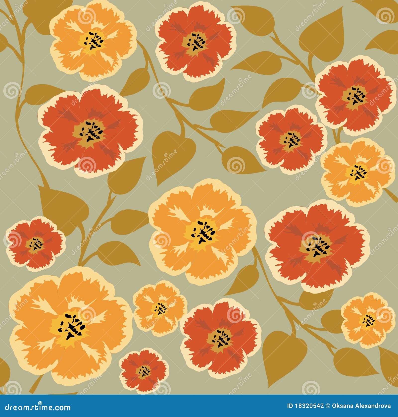 Beautiful Background with Florets Stock Illustration - Illustration of ...