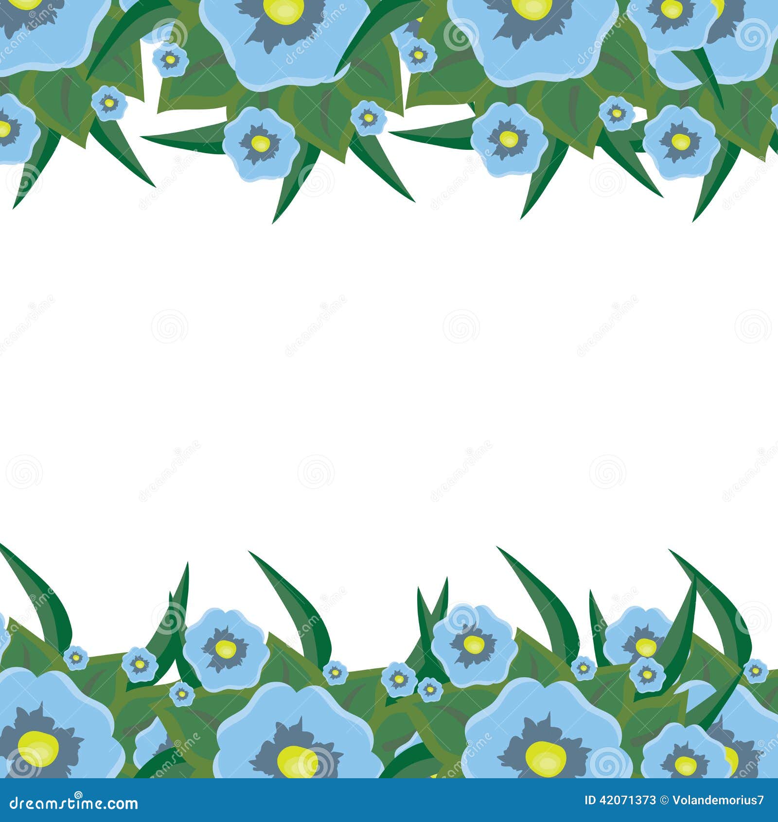 Beautiful Background of Flowers with Leaves Stock Vector - Illustration ...