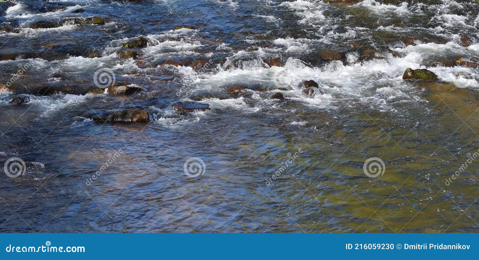Beautiful Background of a Flowing River with Text Space. Backdrop for ...