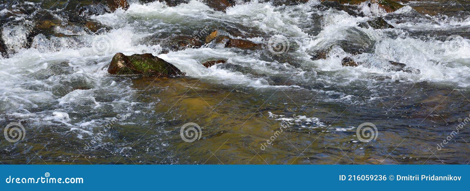 Beautiful Background of a Flowing River with Text Space. Backdrop for ...