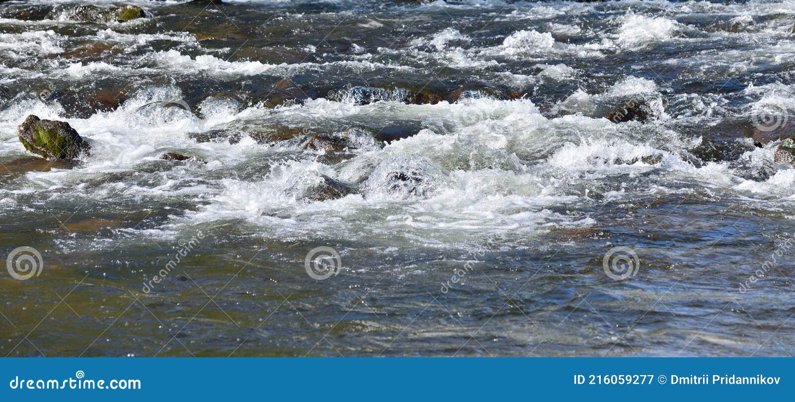 Beautiful Background of a Flowing River with Text Space. Backdrop for ...
