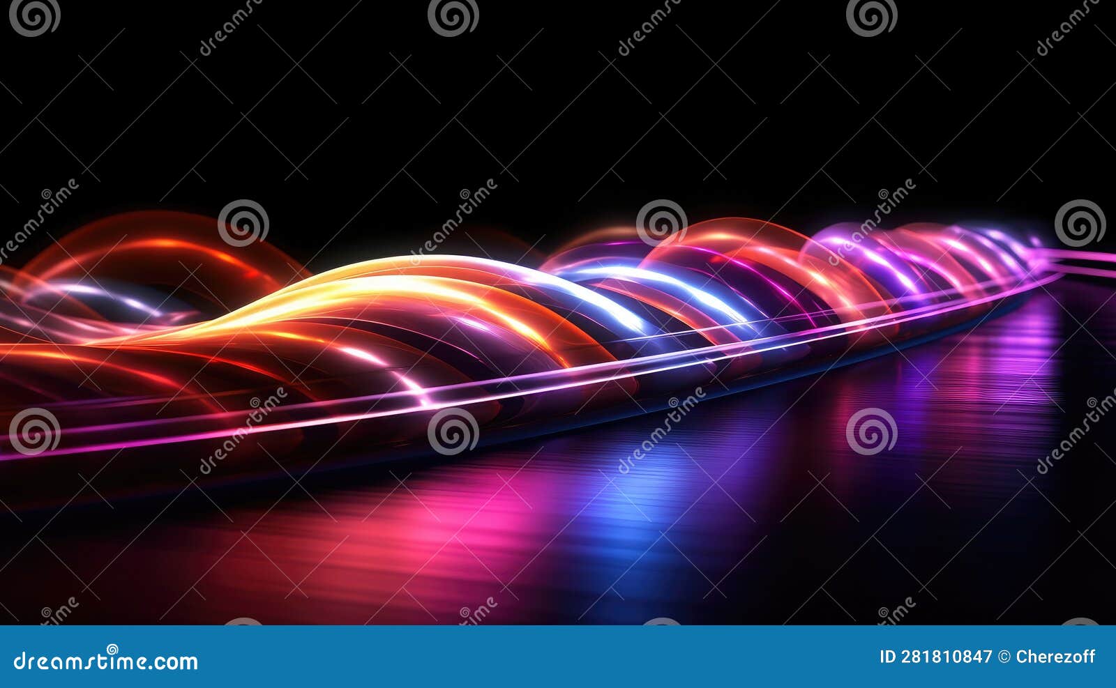 Background of Bright Luminous Lines Stock Illustration - Illustration ...