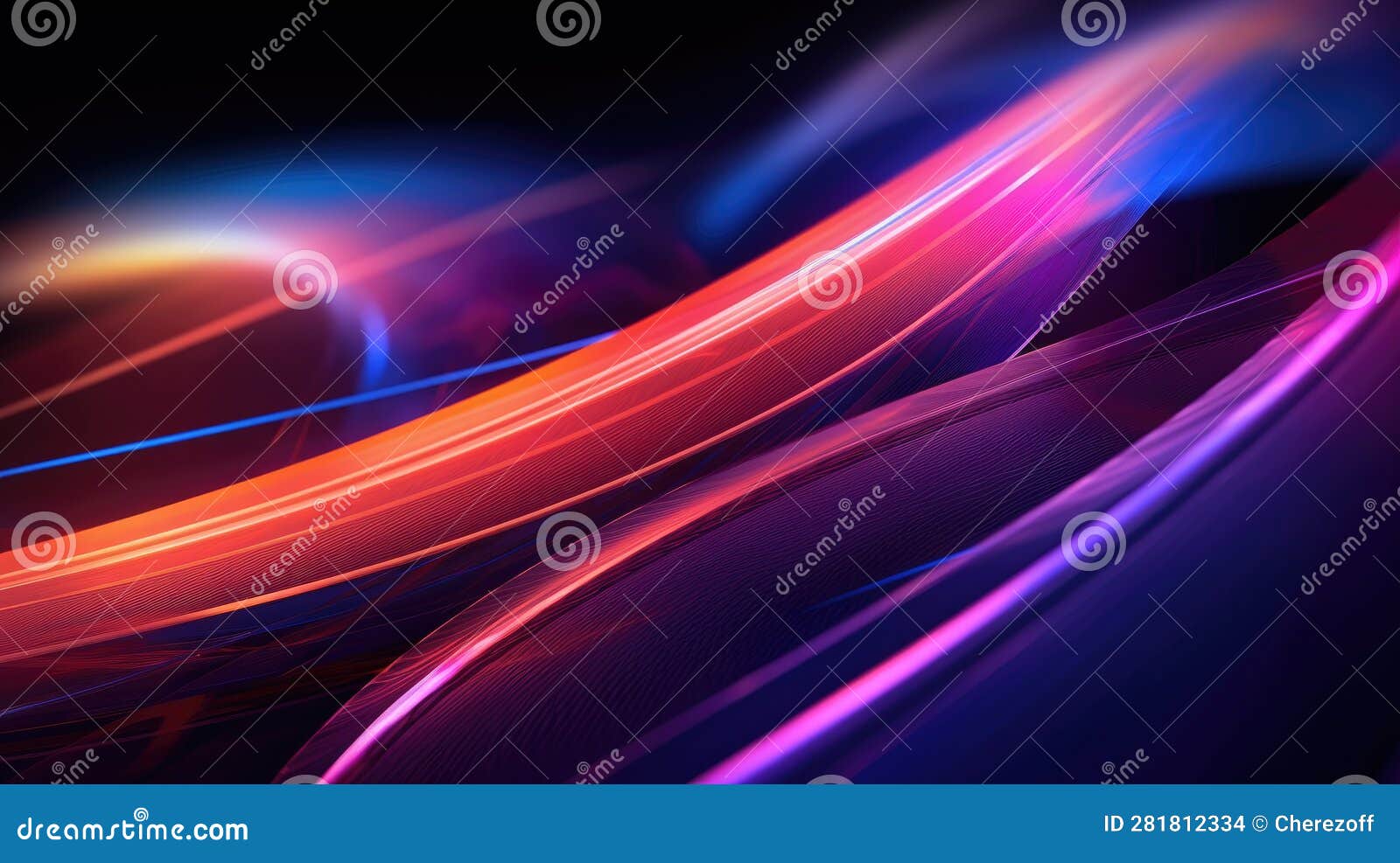 Background of Bright Luminous Lines Stock Illustration - Illustration ...