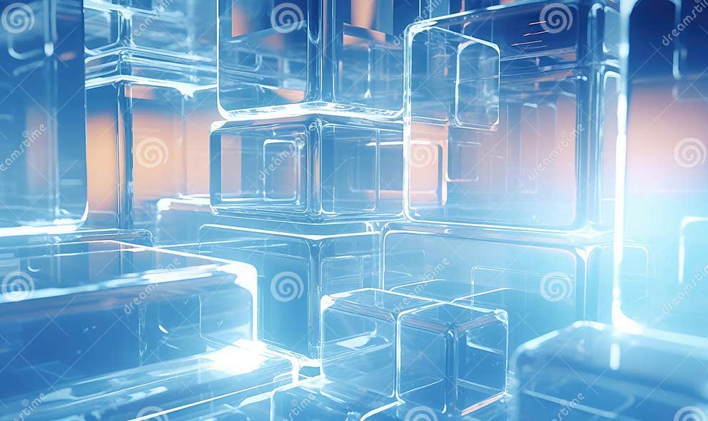 Beautiful Background Made of Glass Elements Stock Illustration ...