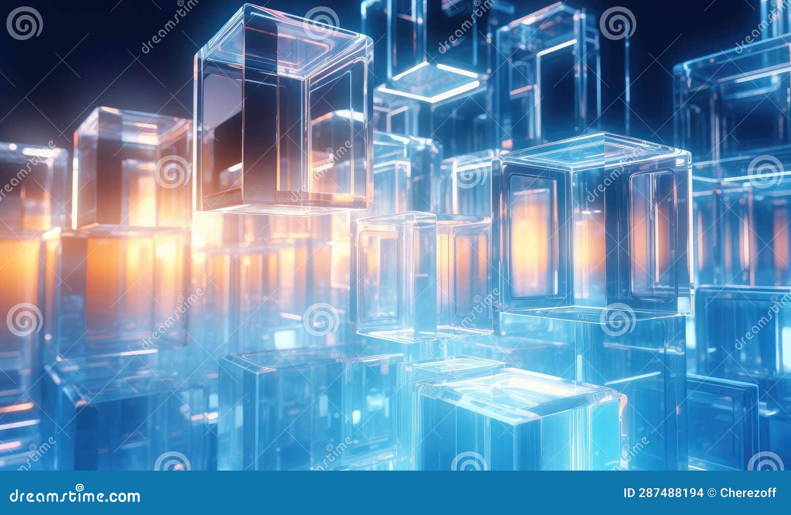 Beautiful Background Made of Glass Elements Stock Illustration ...
