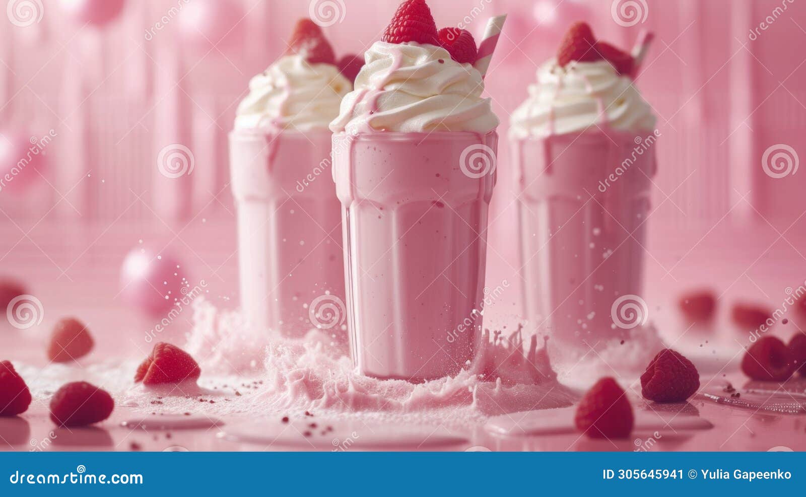Beautiful Background for Milkshake Advertising Stock Image - Image of ...