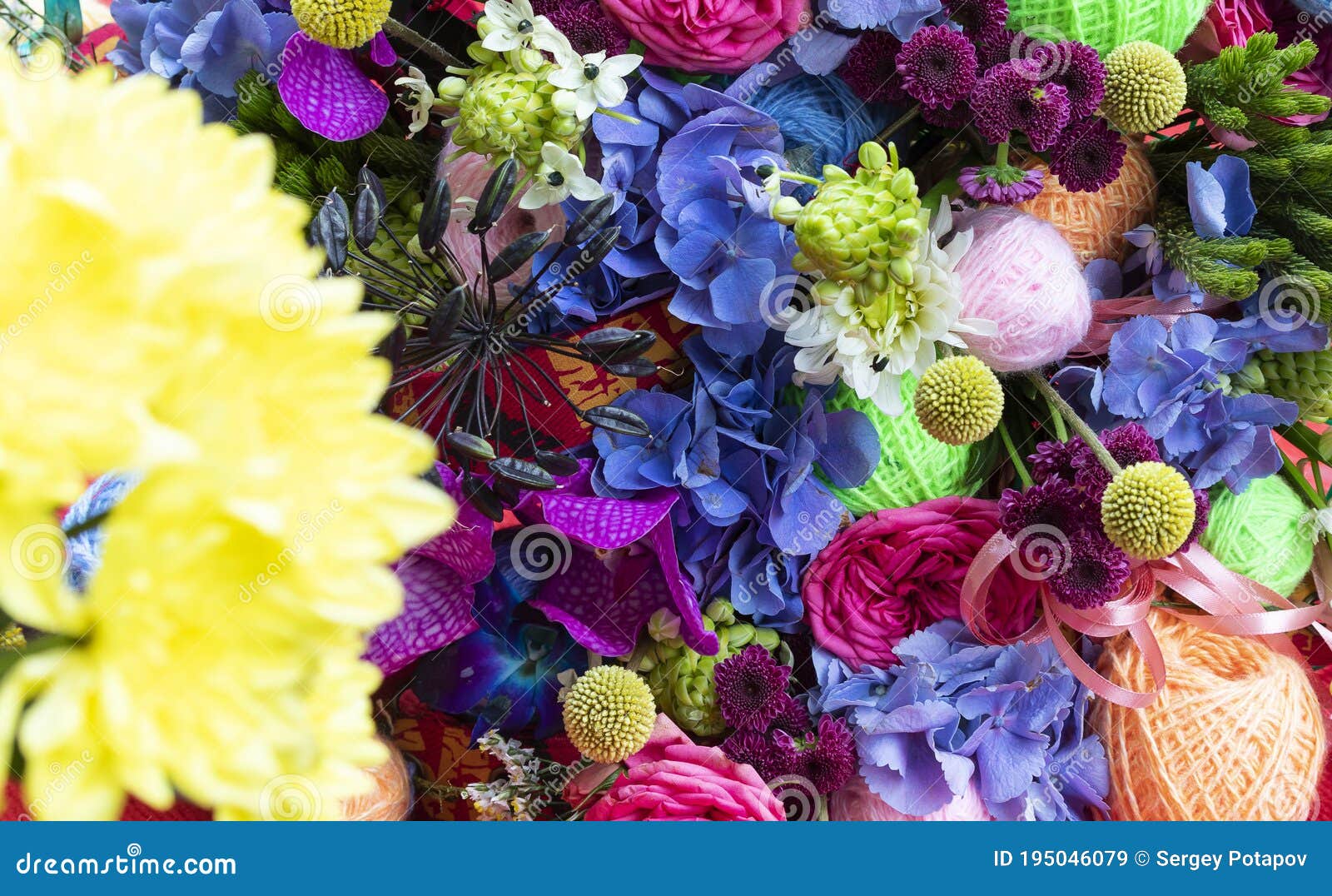Beautiful Background of Multi-colored Flowers Stock Image - Image of ...