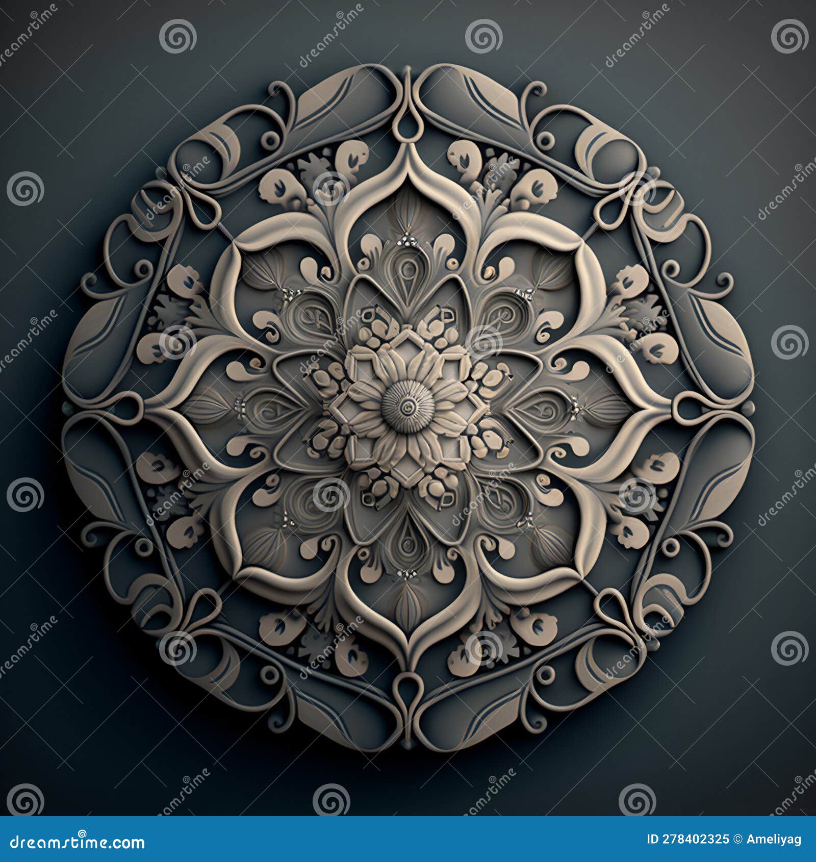 Beautiful Background Pattern of Indian Mandala in Different Color Gradients Stock Illustration ...
