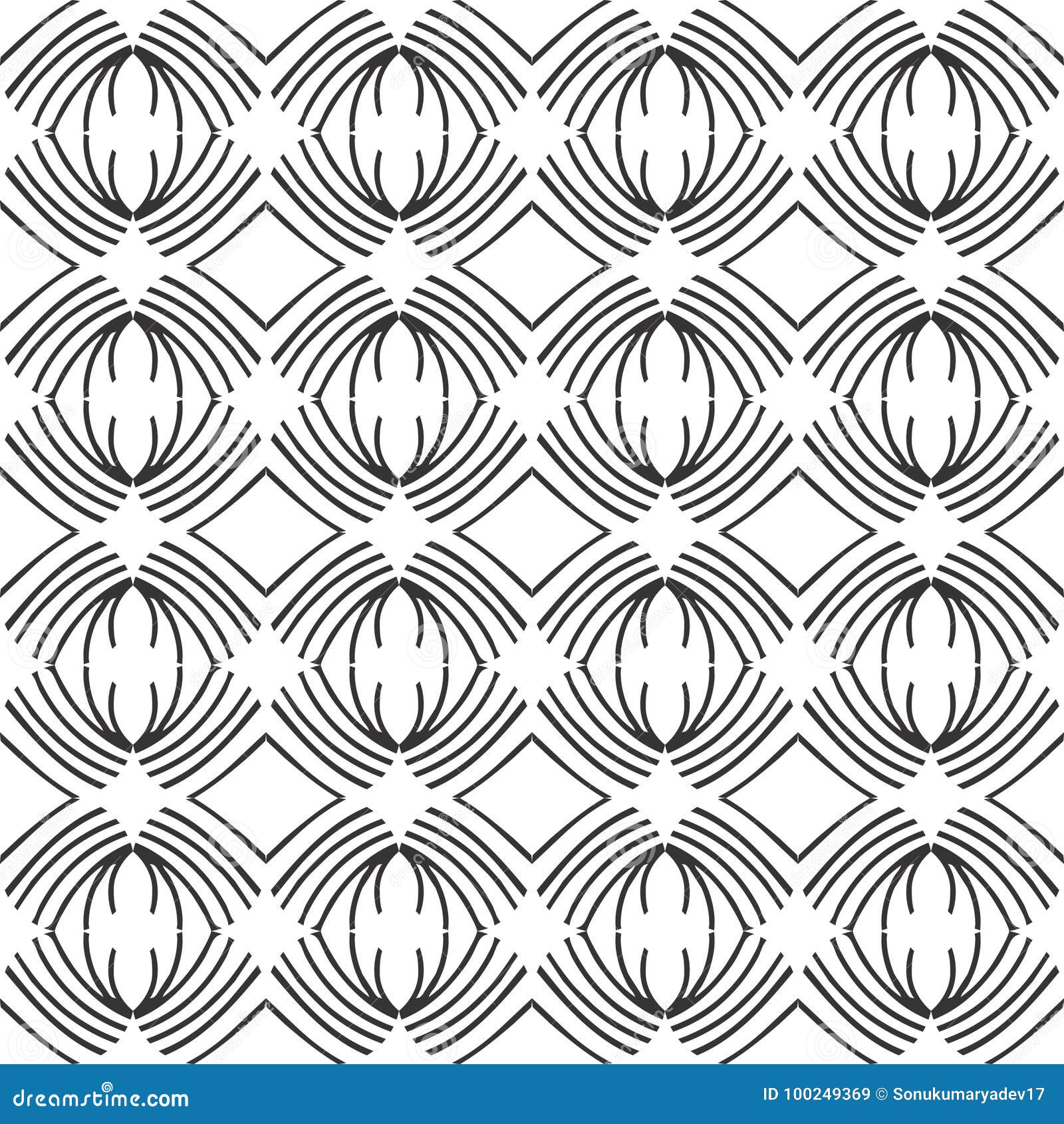 Vector Seamless Design Pattern. Stock Vector - Illustration of ...