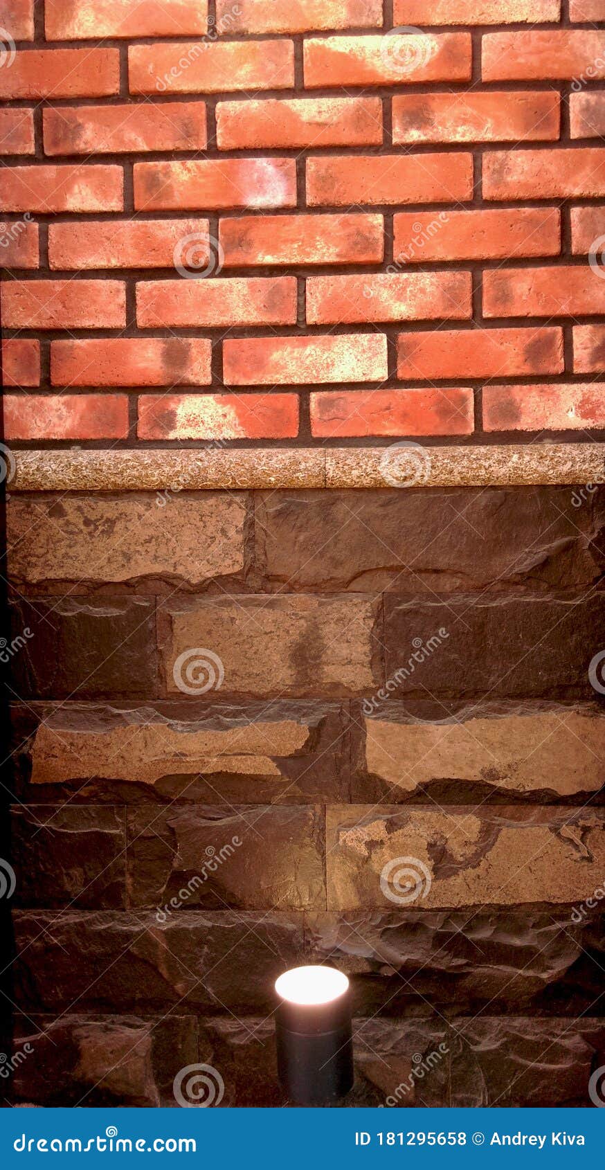 Beautiful Background. Texture of a Section of Stone and Brick Wall ...
