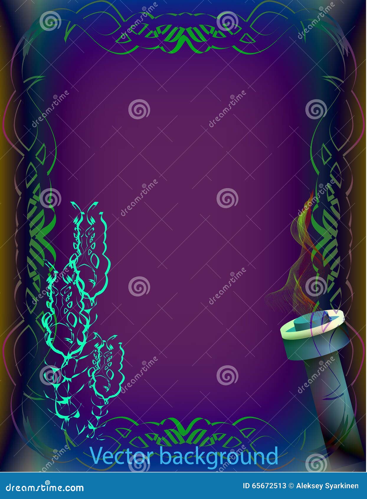 Beautiful Background with a Torch Stock Vector - Illustration of banner ...