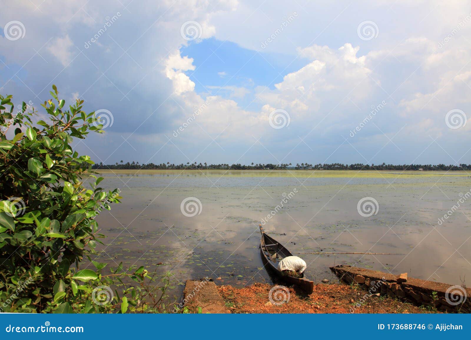Beautiful Backwater Locations of Kerala Stock Photo - Image of ...