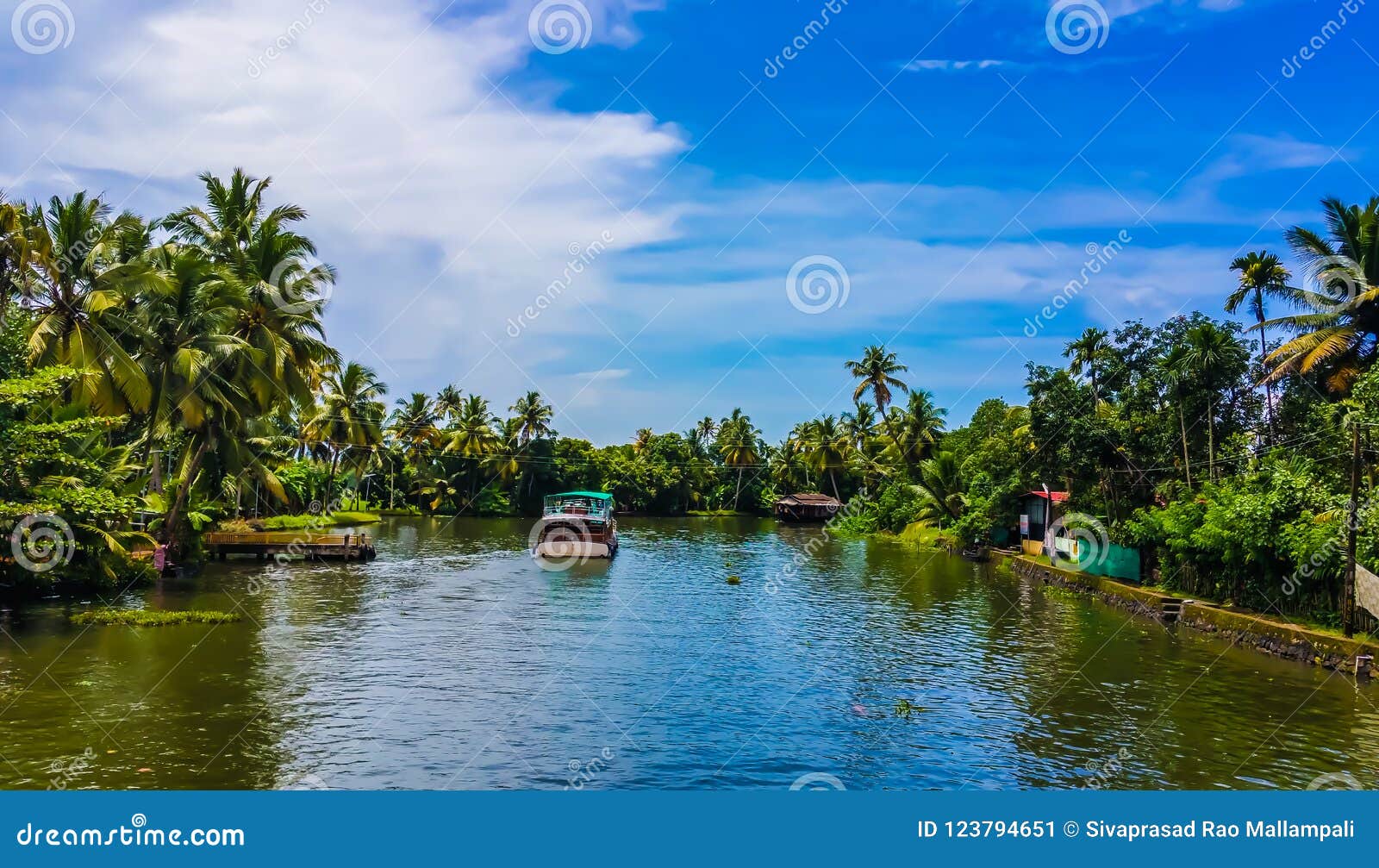 Beautiful Backwaters of Kerala. Stock Image - Image of beautiful ...