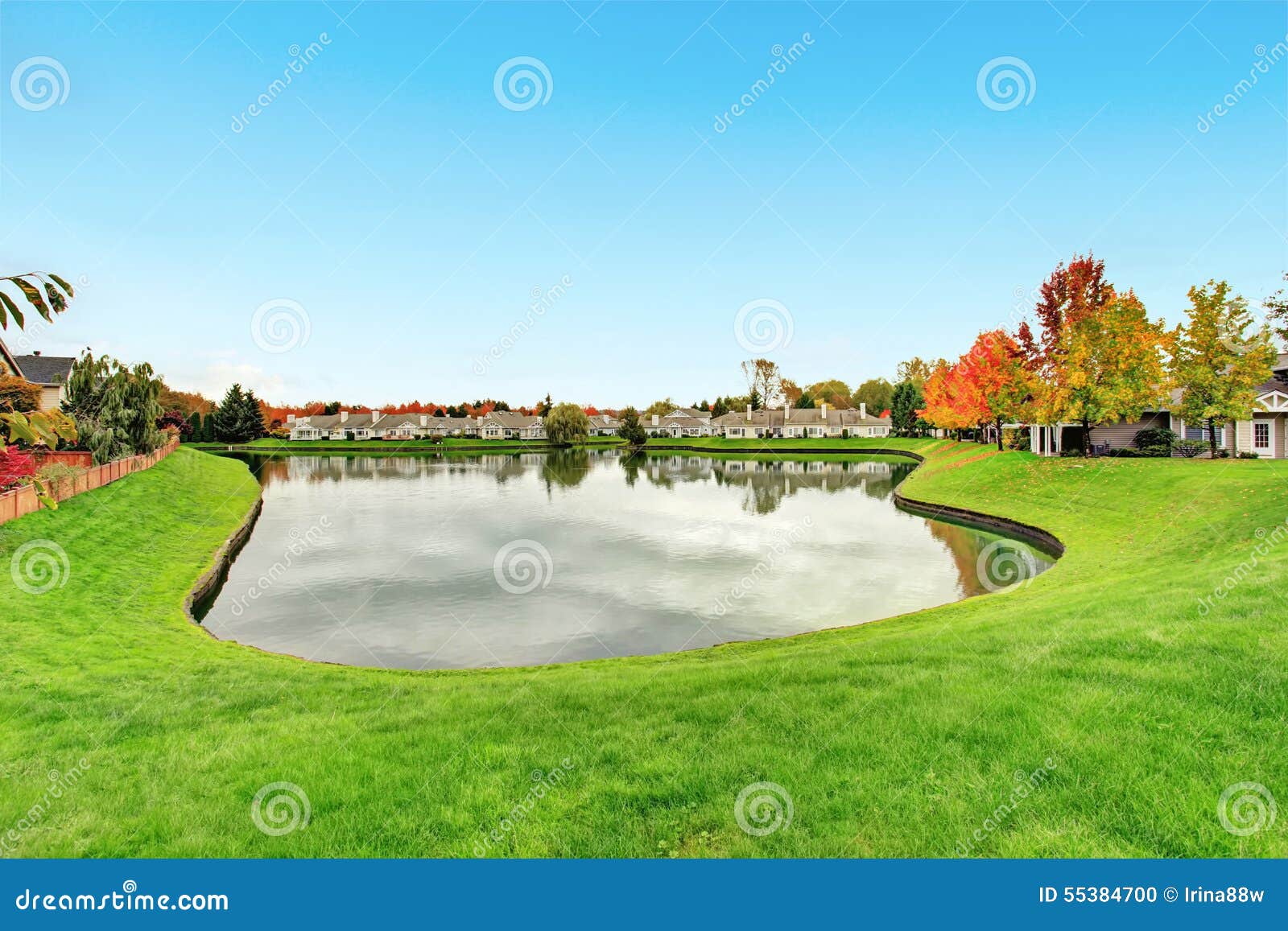 Beautiful Backyard with a View. Stock Photo - Image of property ...