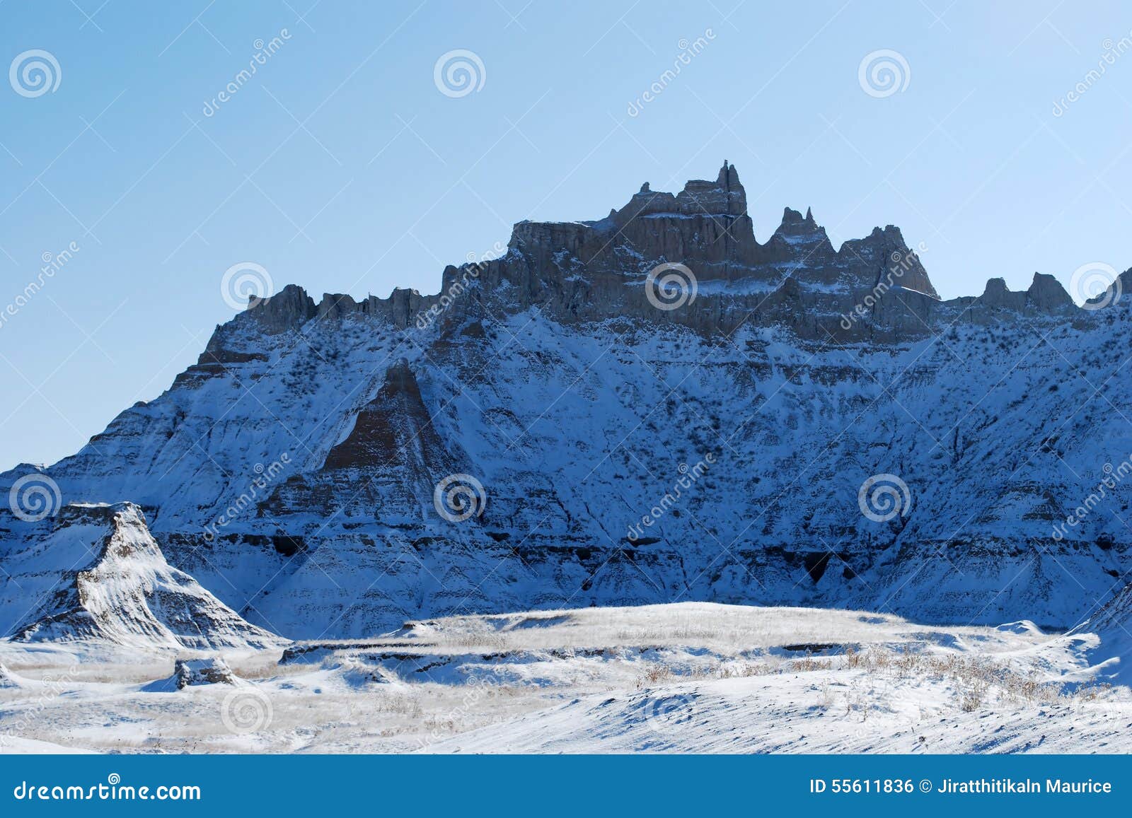 The Beautiful Badlands in November Stock Photo - Image of nature ...
