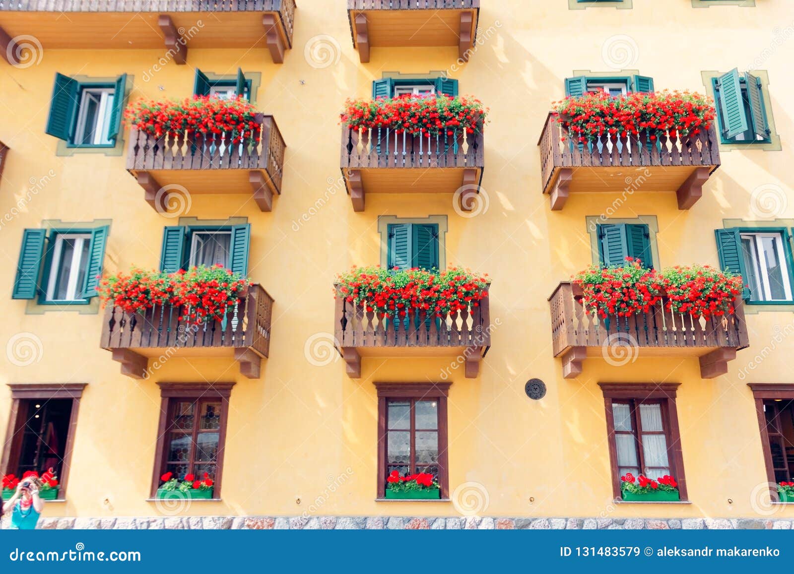 Beautiful Balconies in an Old European Building. Stock Image - Image of ...
