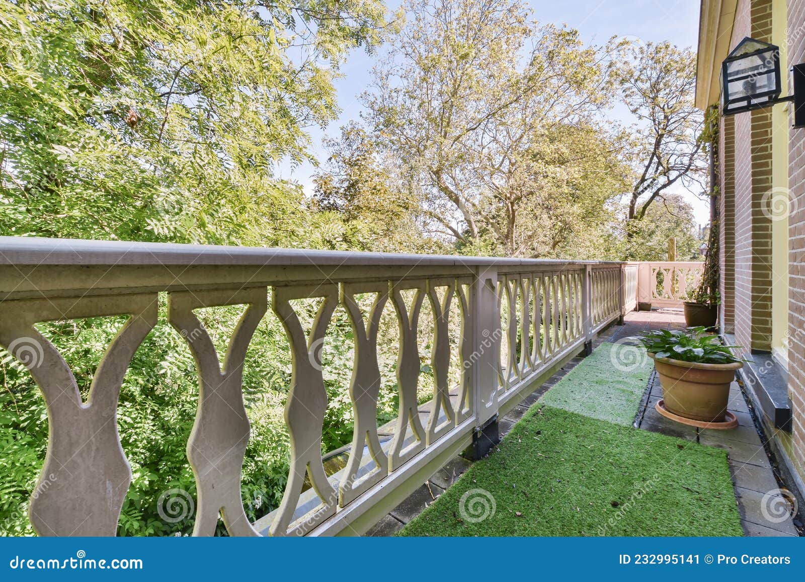 Beautiful balcony view stock image. Image of architecture - 232995141