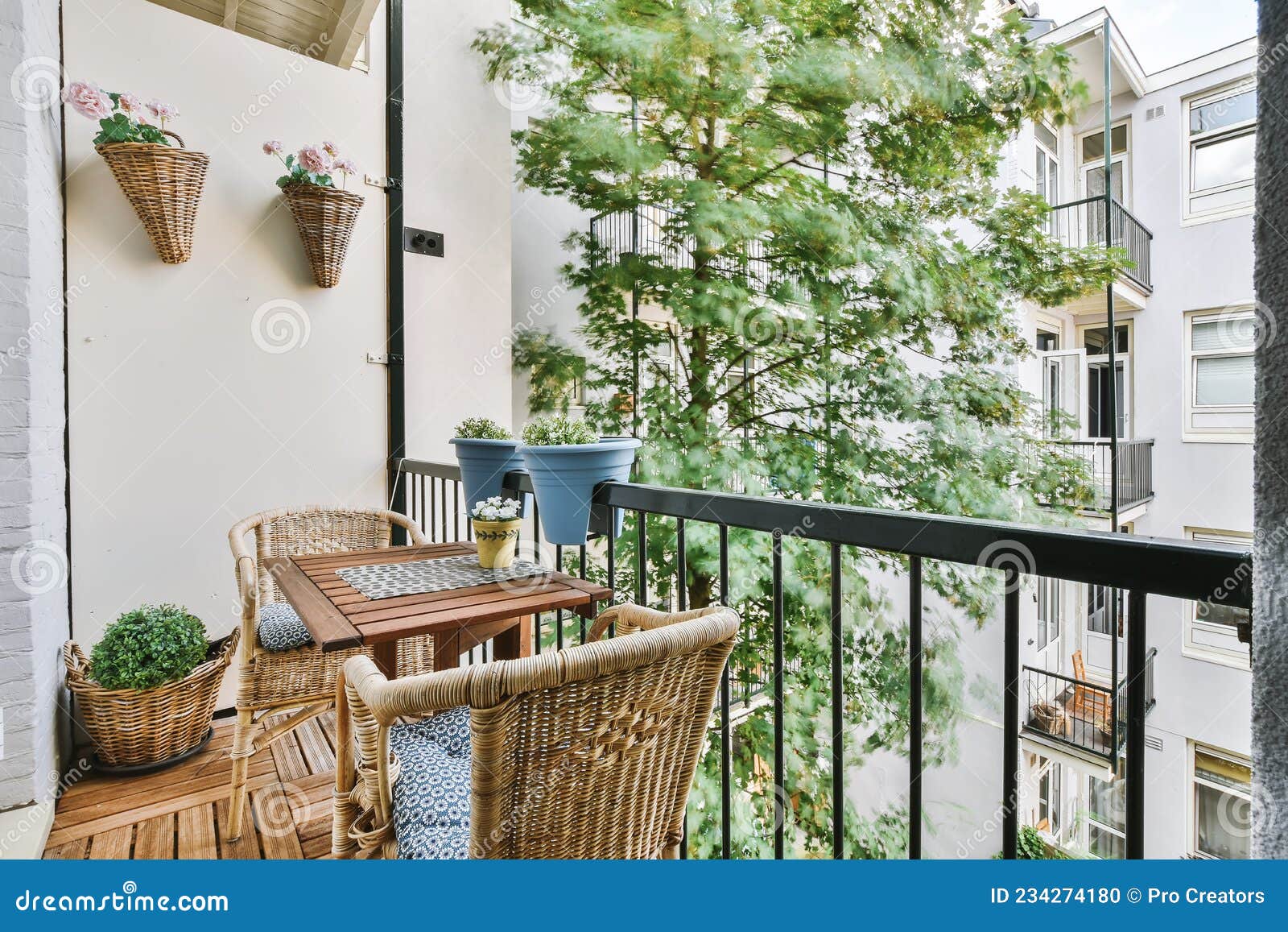 Beautiful balcony view stock photo. Image of urban, comfort - 234274180