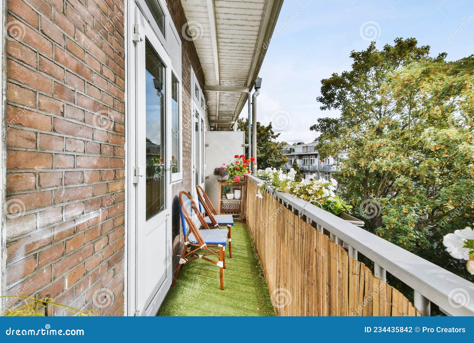 Beautiful balcony view stock photo. Image of empty, comfortable - 234435842
