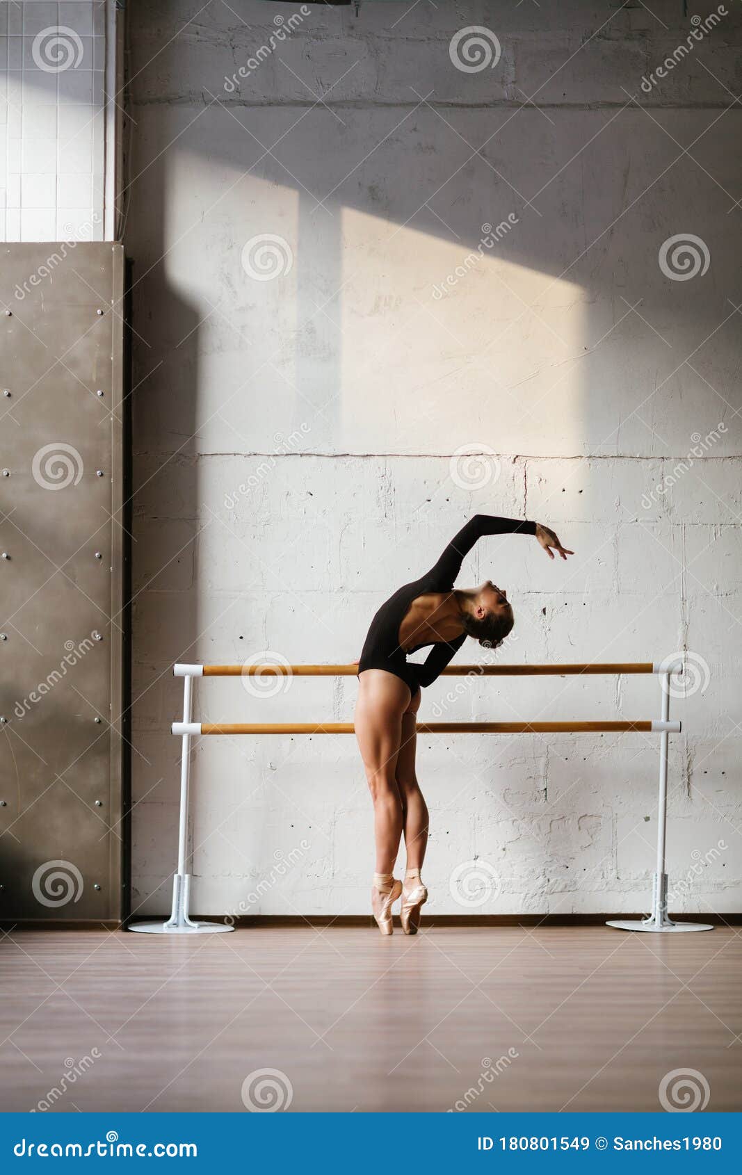 Beautiful Ballerina Training in the Class Stock Image - Image of ...