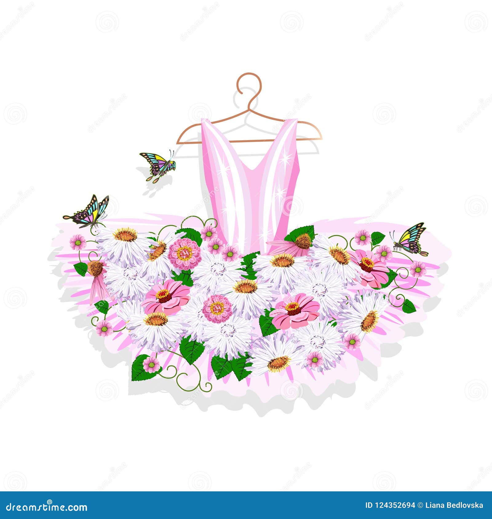 Beautiful Ballet Tutu on a Hanger Stock Vector - Illustration of female ...