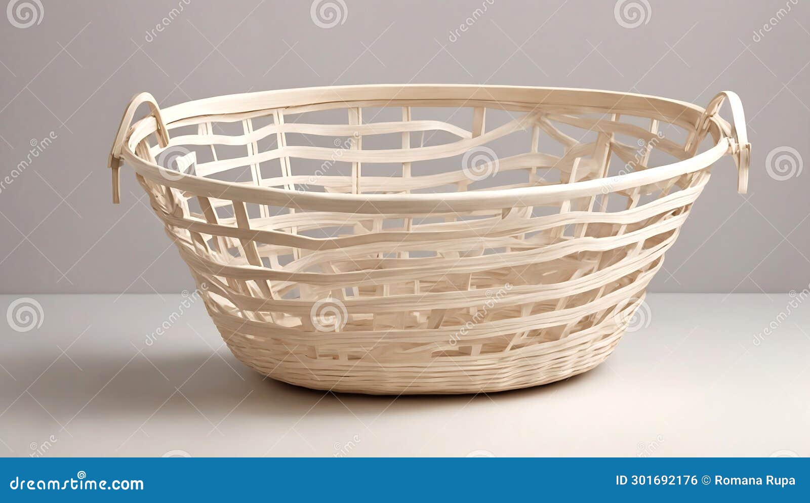 Beautiful Bamboo Basket without Handle Ai Generated Stock Illustration ...