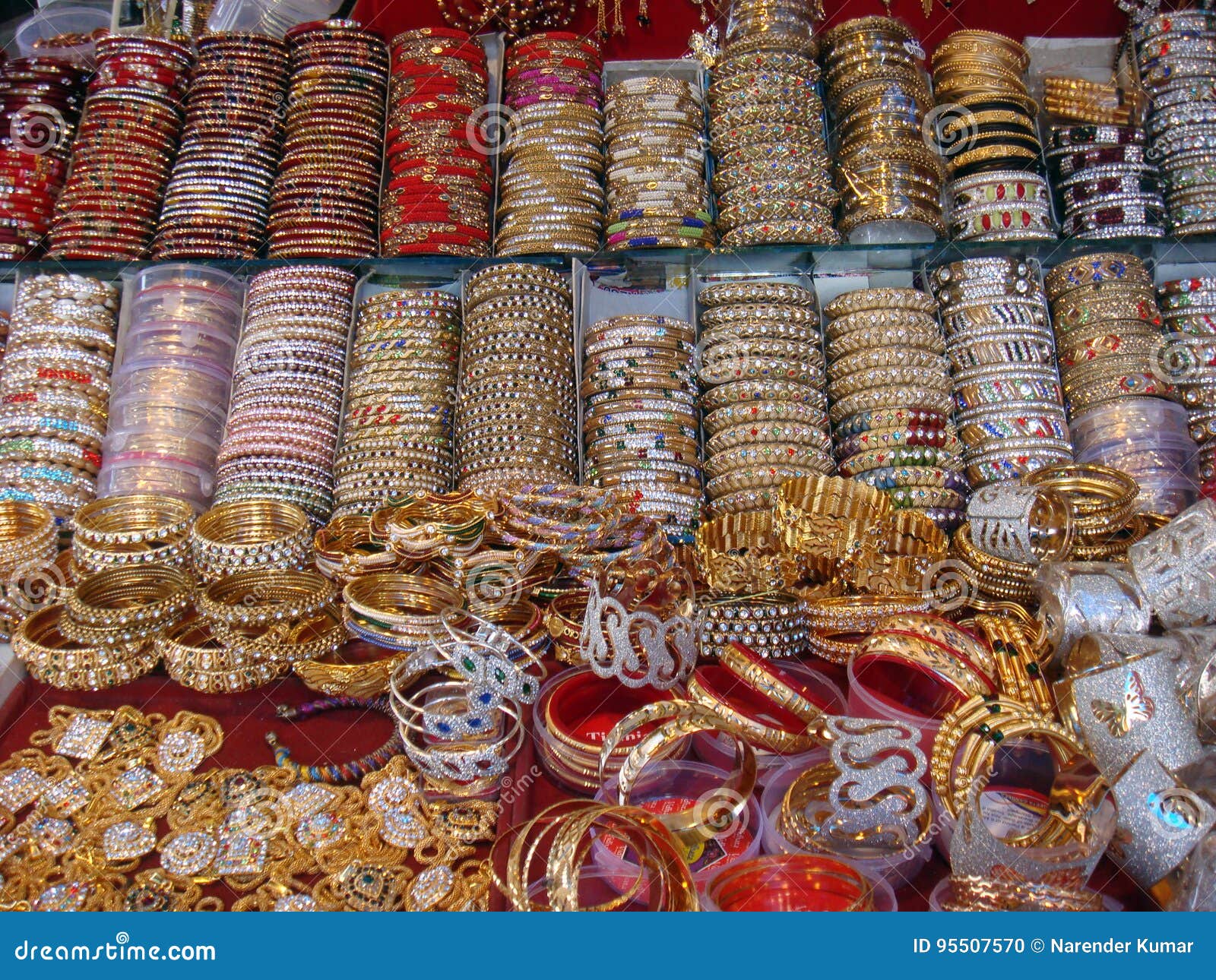 Beautiful Bangles at Street Market Stock Photo - Image of street ...