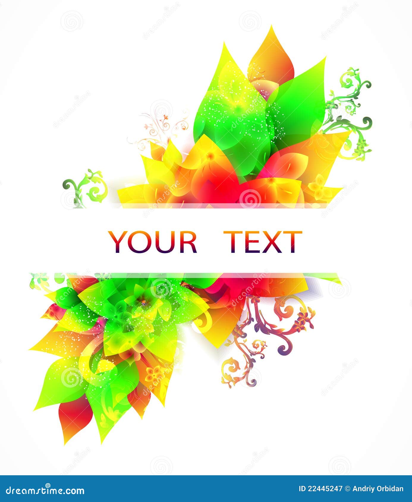 Beautiful Banner with Flowers Stock Vector - Illustration of style ...