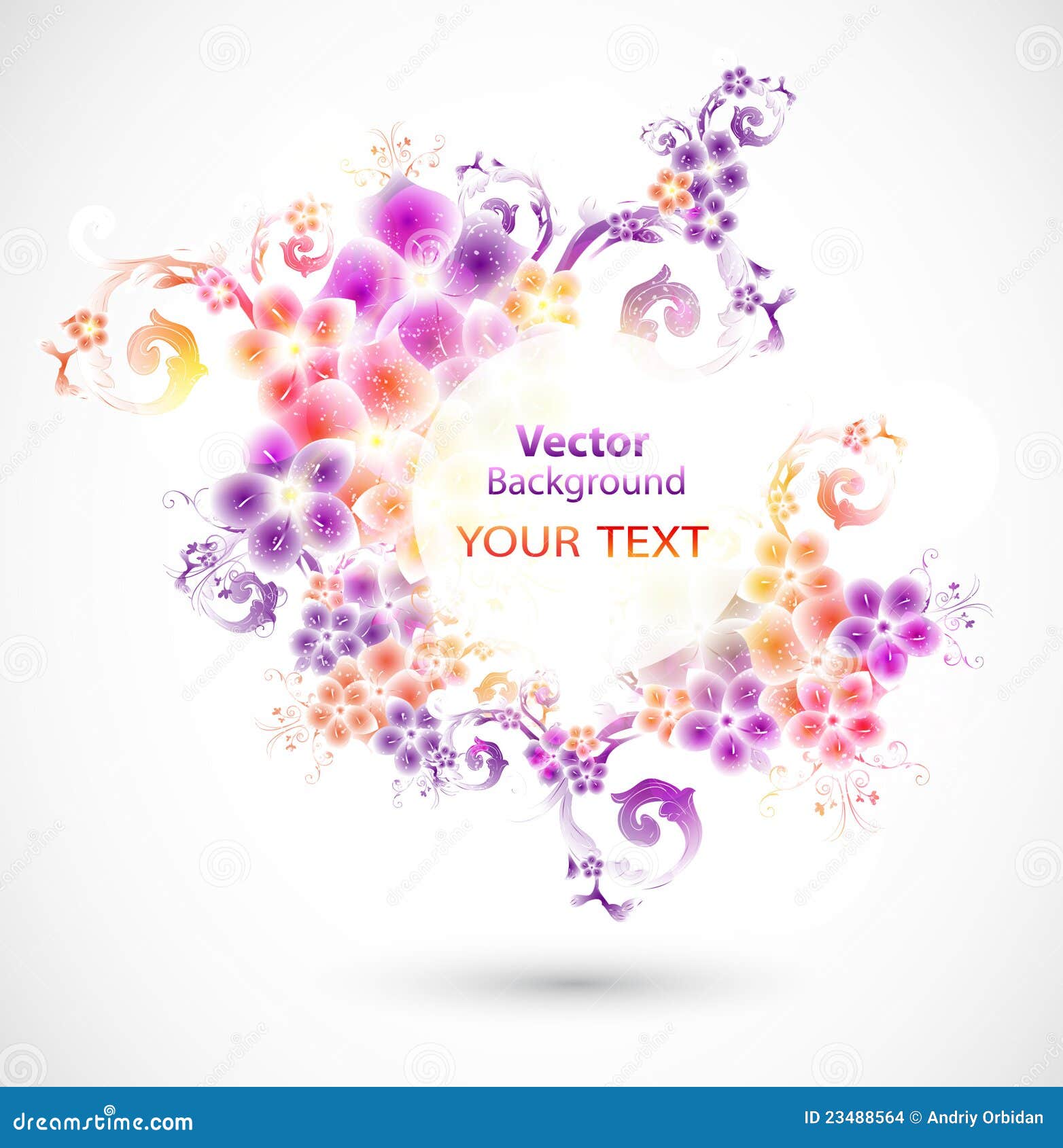 Beautiful Banner with Flowers Stock Vector - Illustration of shape ...